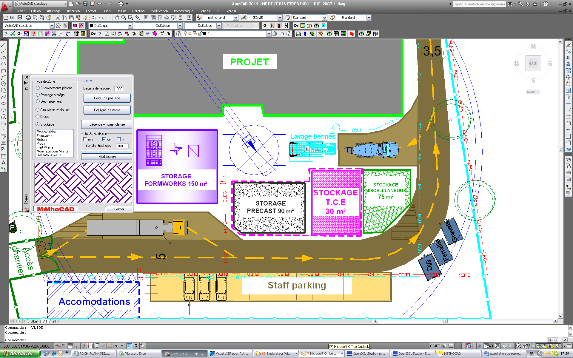 Plan d'installation de chantier - PIC - en 3D - MéthoCAD Plan d'installation de chantier - PIC - en 3D - MéthoCAD